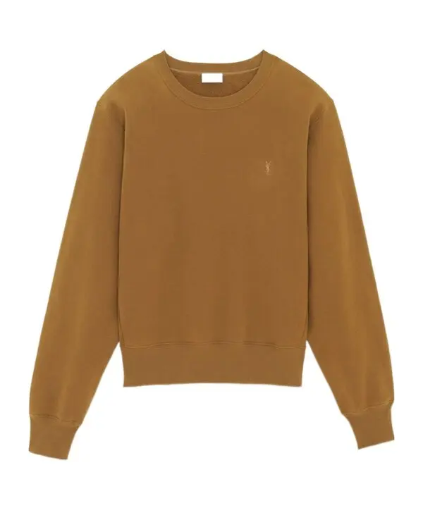 Saint Laurent Crewneck Sweatshirt With Cassandre Embroidery