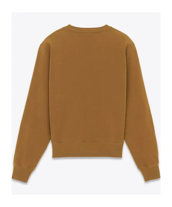 Saint Laurent Crewneck Sweatshirt With Cassandre Embroidery