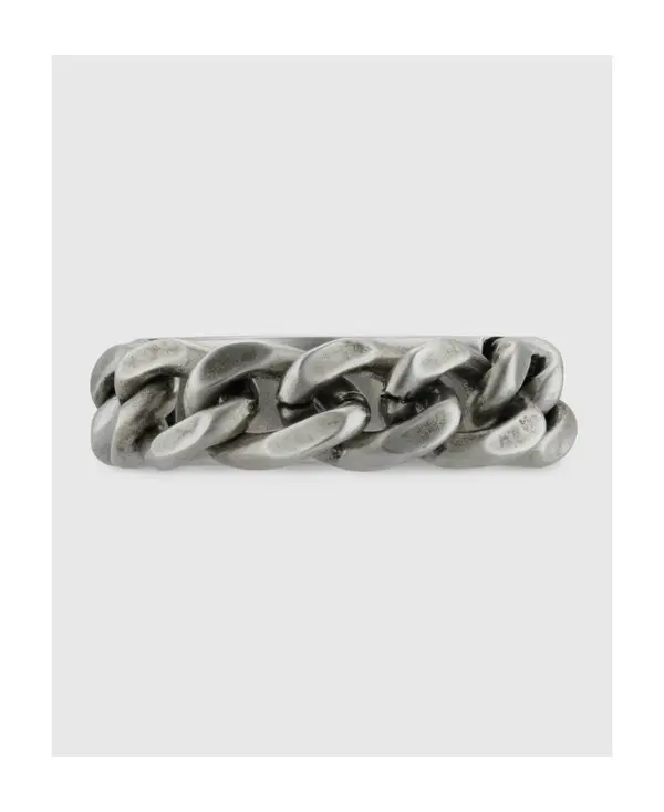 Gucci Logo Plaque Chain Ring