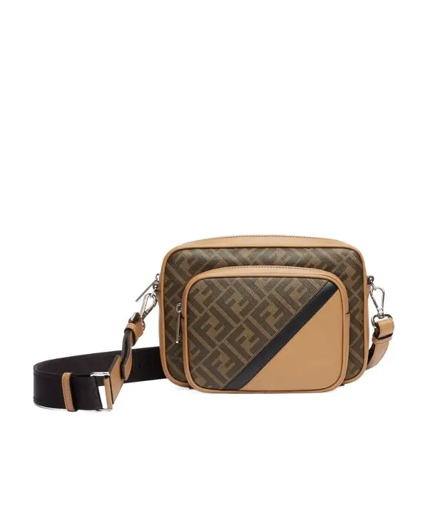 Fendi Diagonal Duo Camera Bag - Brown