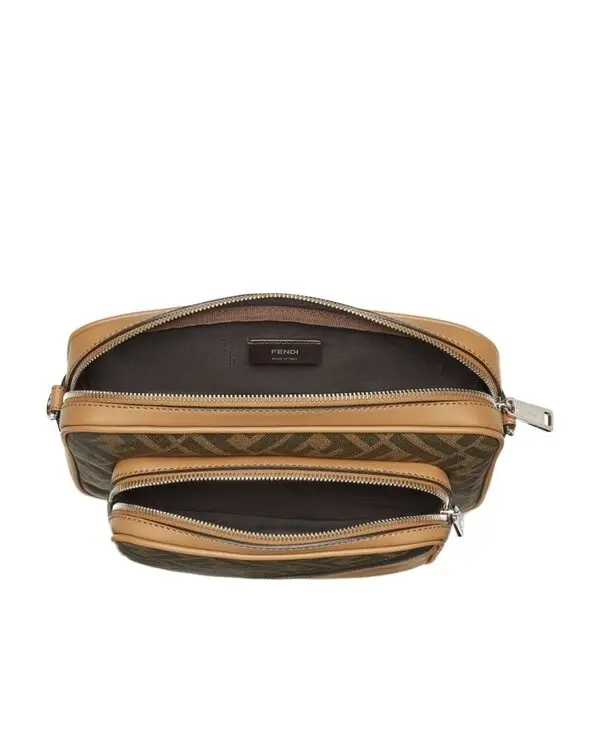 Fendi Diagonal Duo Camera Bag - Brown
