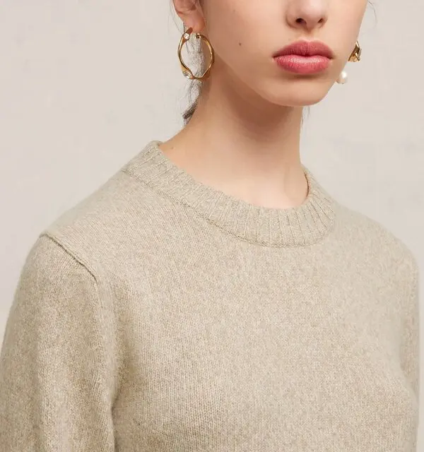AMI Paris Logo Embroidered Knitted Jumper