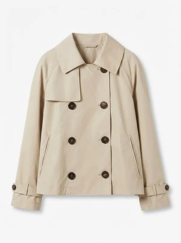 Max Mara Double-breasted Long Sleeve Jacket With Classic Collar