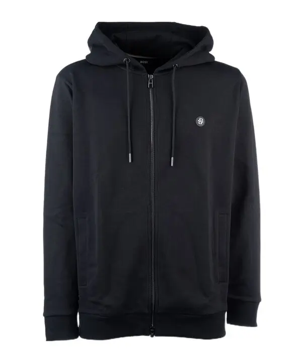 Hugo Boss Logo Patch Zip Hoodie