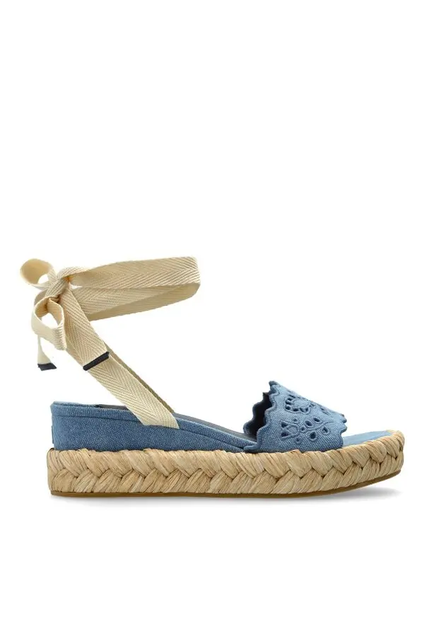 JIMMY CHOO Arlee Wedge Espadrille Sandals - Blue