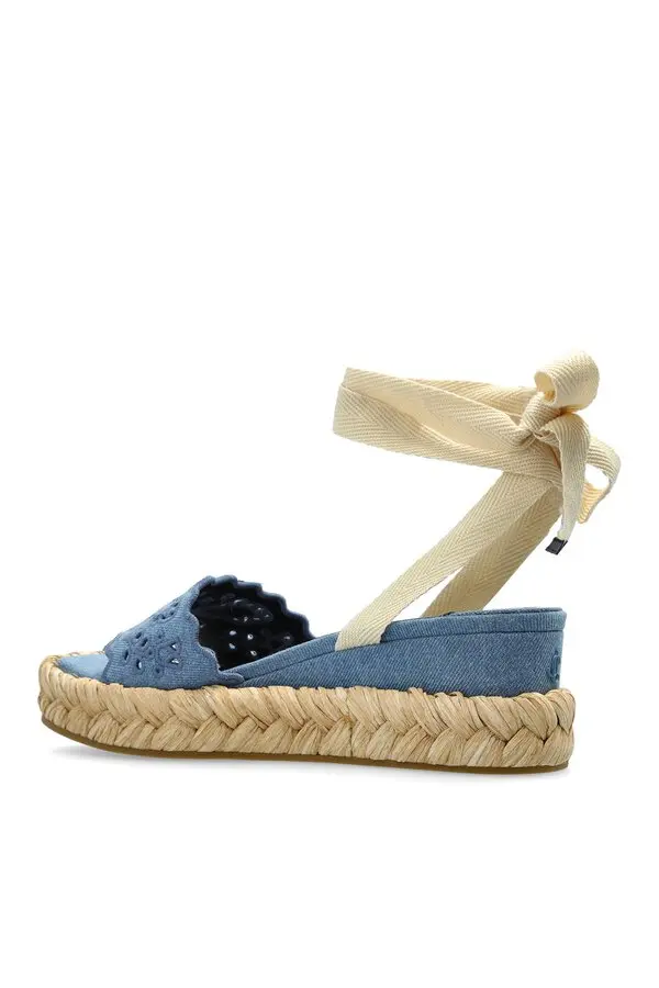 JIMMY CHOO Arlee Wedge Espadrille Sandals - Blue