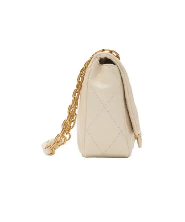 Burberry Small Quilted Crossbody Bag With Chain Strap - Soap