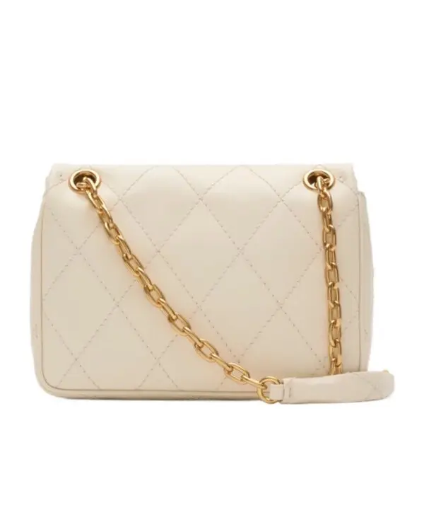 Burberry Small Quilted Crossbody Bag With Chain Strap - Soap