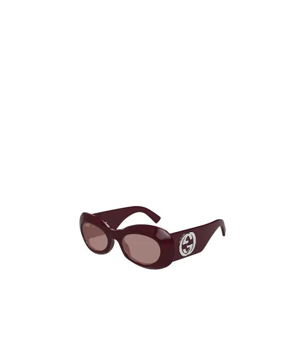 Gucci Oval Frame Sunglasses - Violet