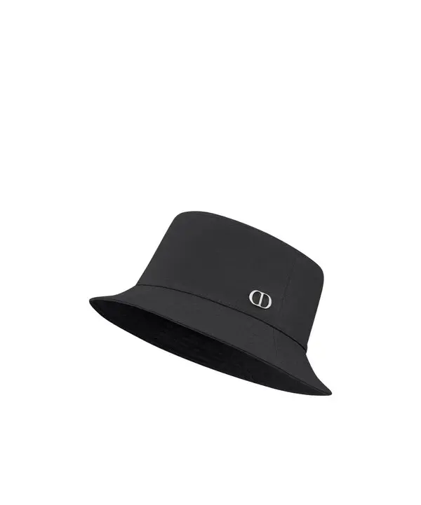 Dior Logo Plaque Bucket Hat - Black