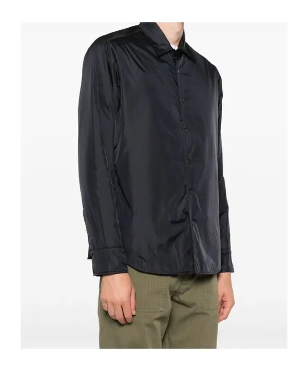 Aspesi Long Sleeve Shirt Coat - Black