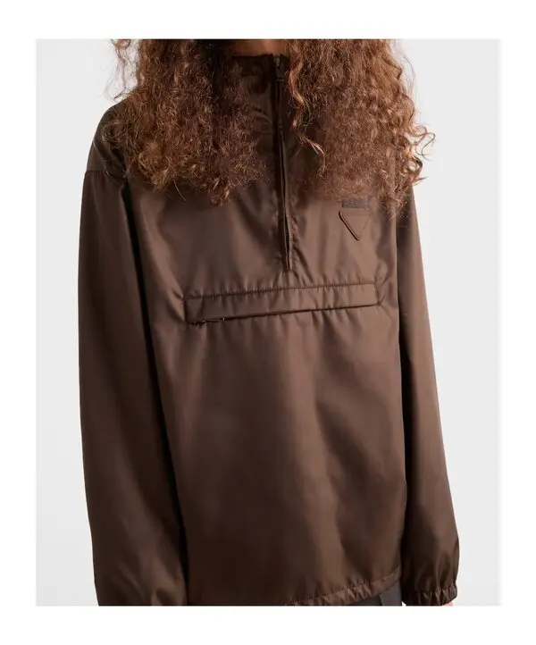 Prada Re-nylon Anorak With Hood - Green