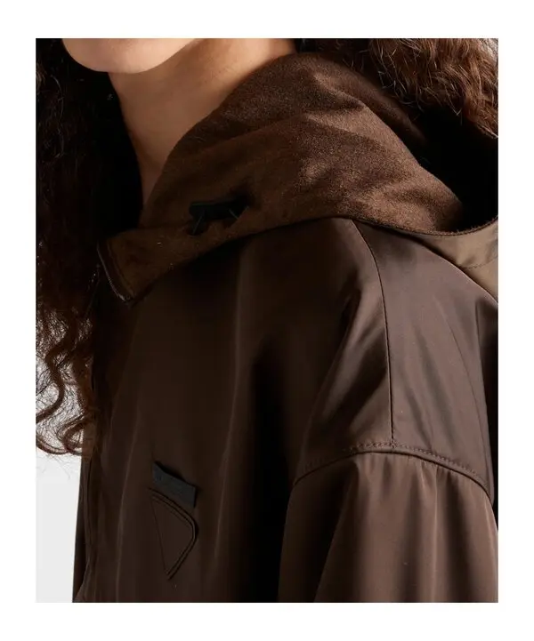 Prada Re-nylon Anorak With Hood - Green