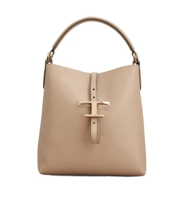 TOD'S T Timeless Mini Bucket Bag - Beige