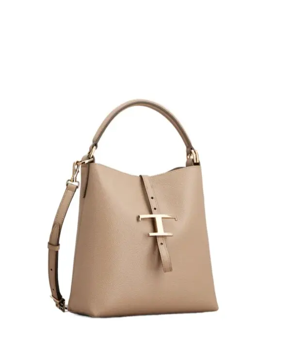 TOD'S Timeless Mini Bucket Bag - Beige