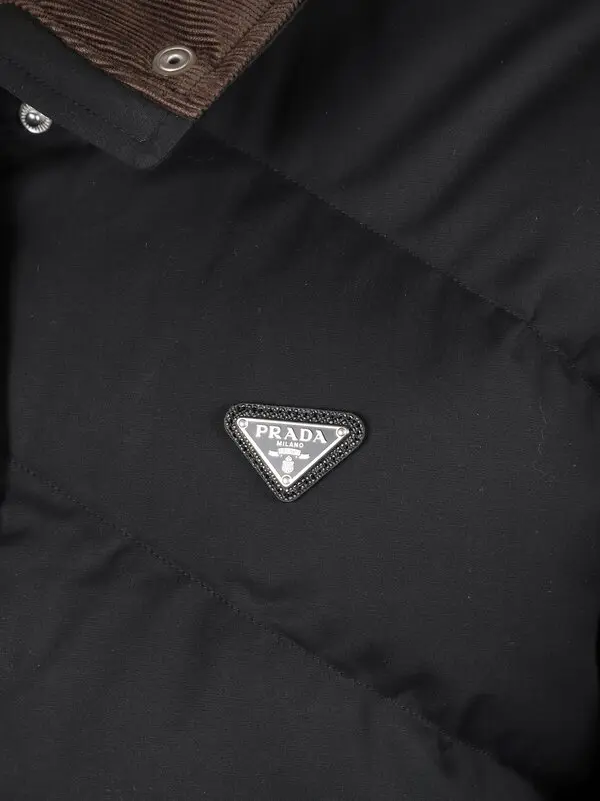 Prada Cropped Compact Poplin Down Jacket