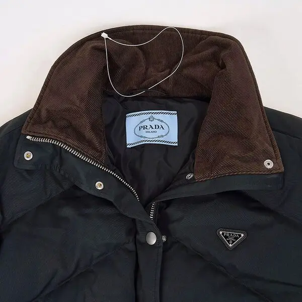 Prada Cropped Compact Poplin Down Jacket