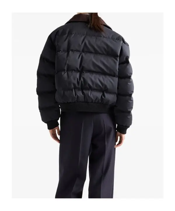 Prada Cropped Compact Poplin Down Jacket