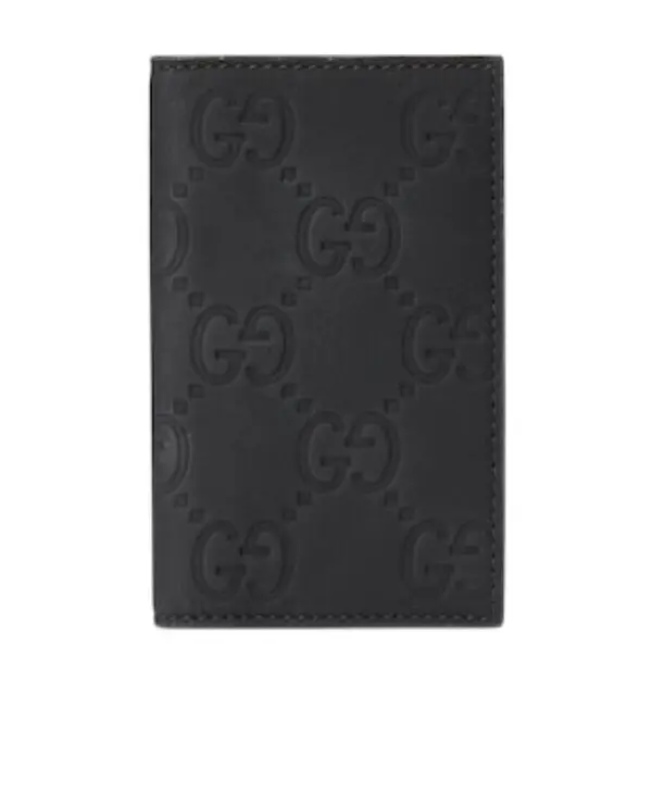 Gucci Gg Embossed Long Card Holder - Black
