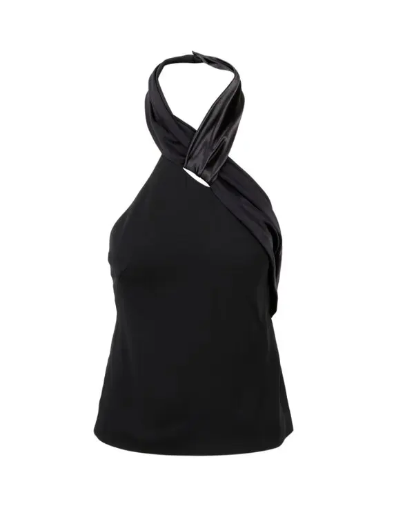 Givenchy Twist-detail Halterneck Top - Black