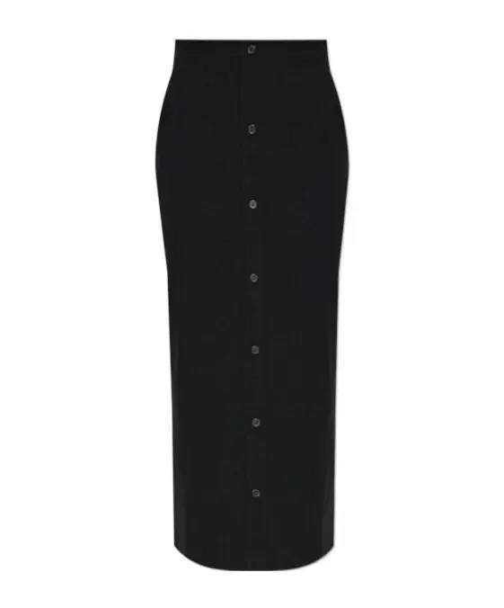 Issey Miyake Like Torso Like Skirt Button Skirt - Black