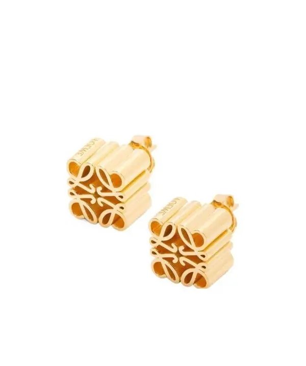 Loewe Anagram Stud Earrings - Golden
