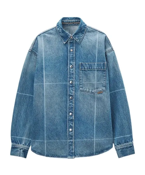 Alexander Wang Vintage-effect Denim Shirt - Blue