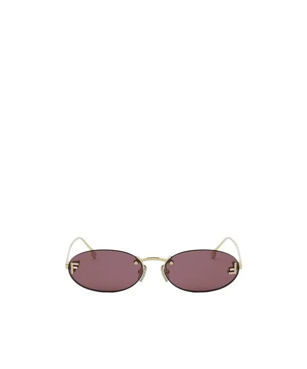 Fendi Oval Frame Sunglasses - Gray
