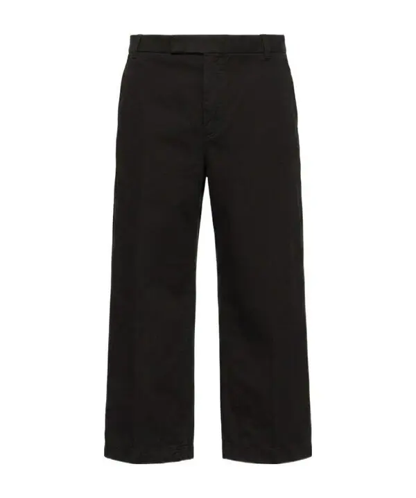 Thom Browne Pressed Crease Tapered Leg Chinos - Black