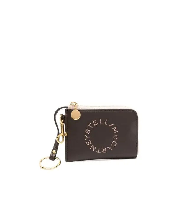 Stella McCartney Logo-print Bicolour Wallet - Black