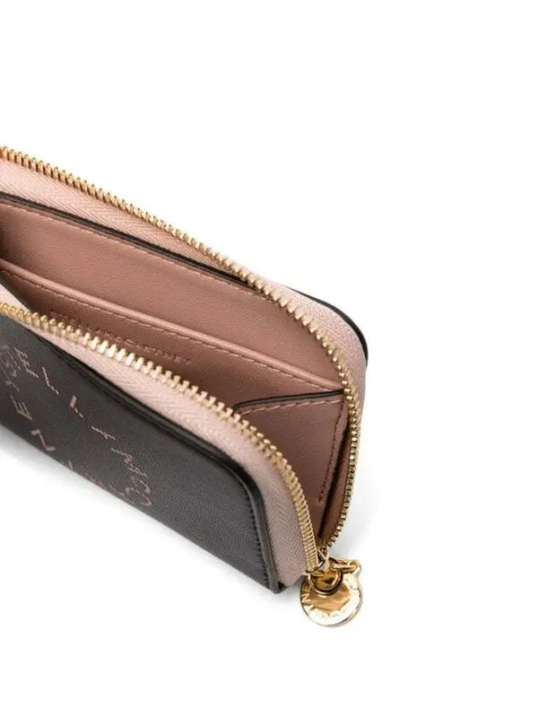 Stella McCartney Logo-print Bicolour Wallet - Black