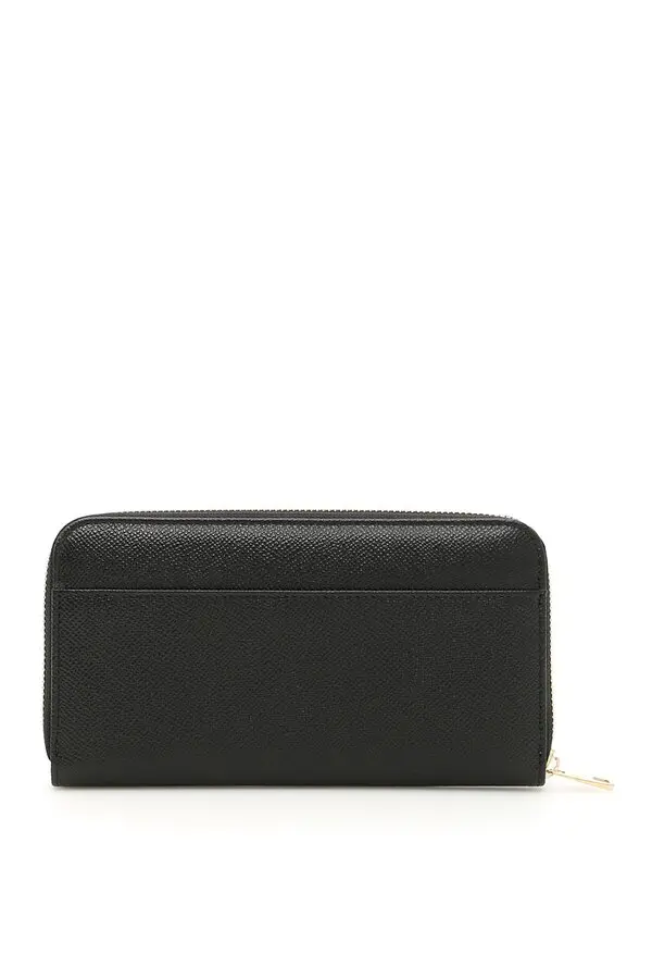 Dolce & Gabbana Dolce Gabbana Logo Plaque Zip-around Wallet - Black
