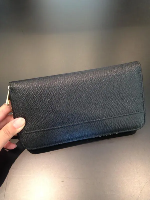 Dolce & Gabbana Dolce Gabbana Logo Plaque Zip-around Wallet - Black