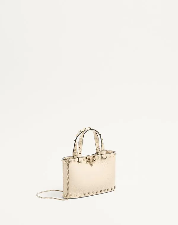 Valentino Garavani Rockstud Mini Shopping Bag - Light Ivory White