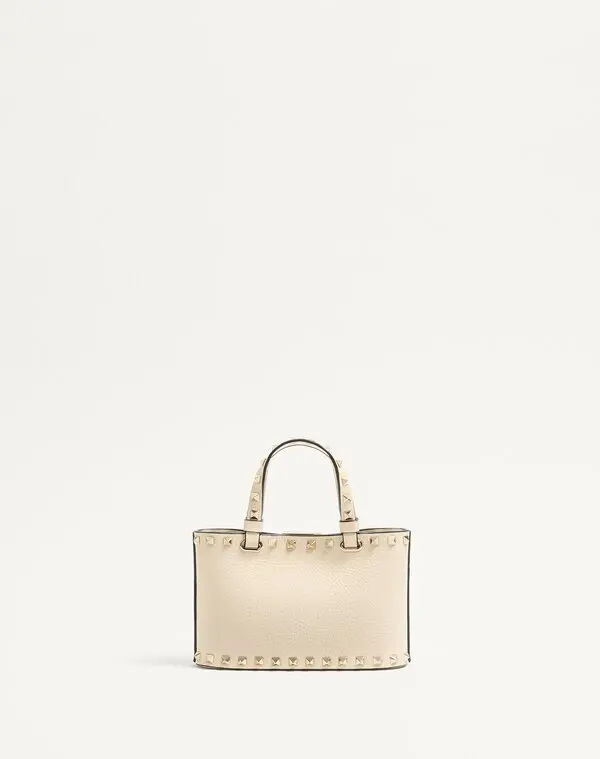 Valentino Garavani Rockstud Mini Shopping Bag - Light Ivory White