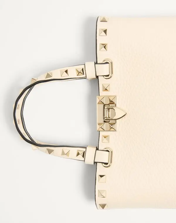 Valentino Garavani Rockstud Mini Shopping Bag - Light Ivory White