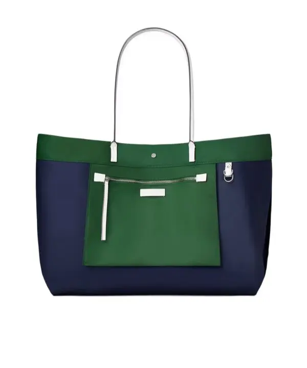 Tory Burch Ella Twist Logo Tote Bag - Basil