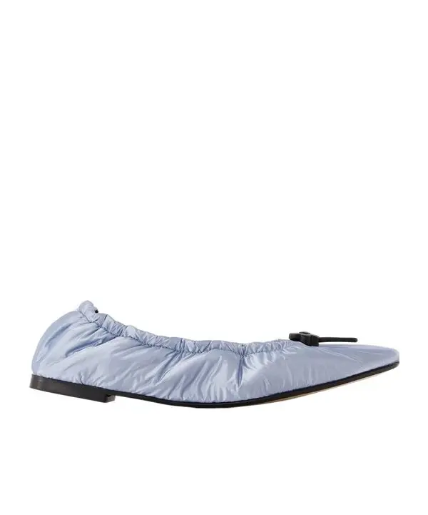 Cecilie Bahnsen Orbella Ballerina Flats With Drawstring Detail - Blue