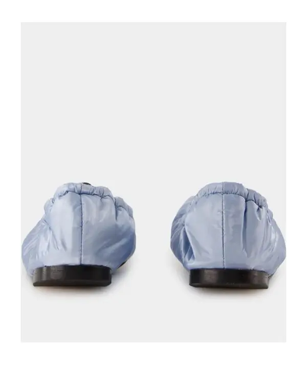 Cecilie Bahnsen Orbella Ballerina Flats With Drawstring Detail - Blue
