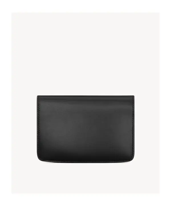 Saint Laurent Voltaire Passport Case - Black