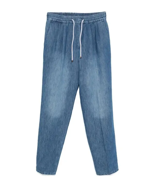 Brunello Cucinelli Pleated Drawstring Jeans
