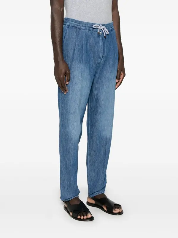 Brunello Cucinelli Pleated Drawstring Jeans
