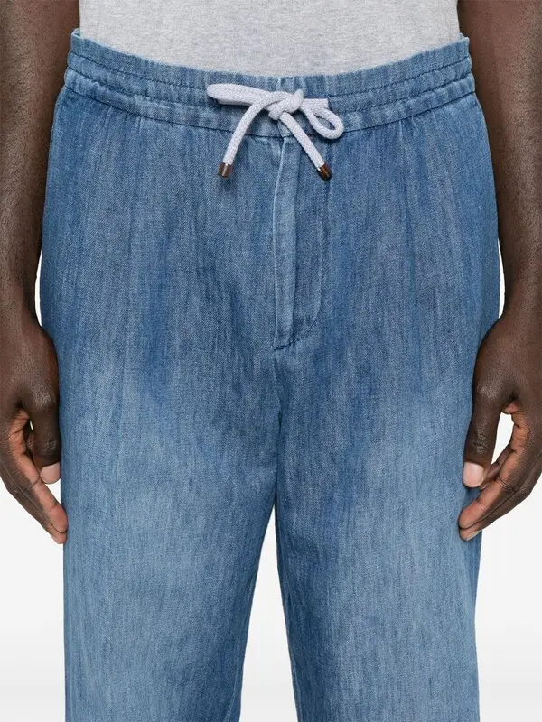 Brunello Cucinelli Pleated Drawstring Jeans