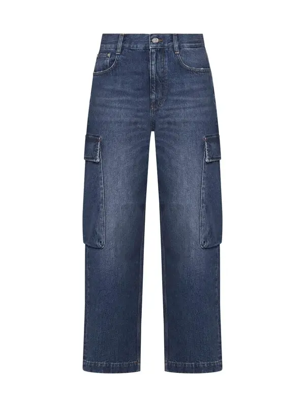Stella McCartney High-waisted Cropped Leg Cargo Jeans