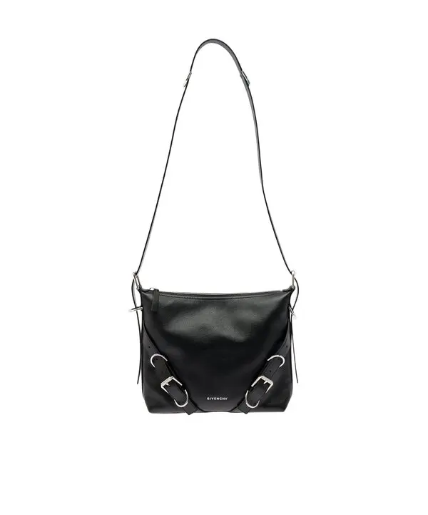 Givenchy Voyou Buckle Detailed Crossbody Bag - Black