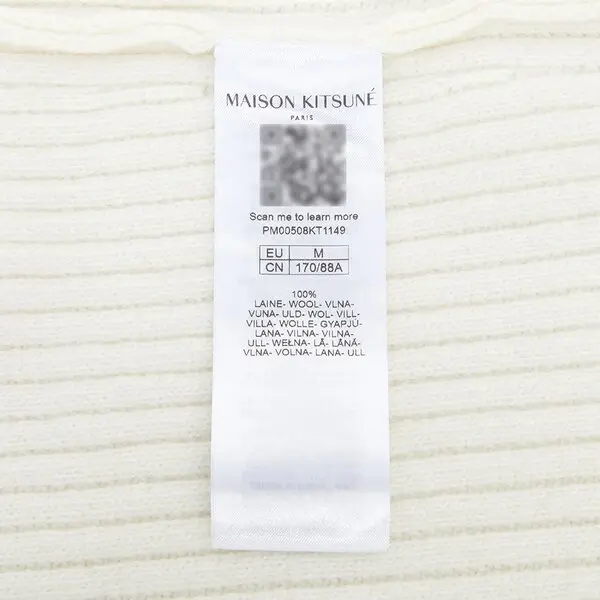 Maison Kitsuné Ribbed Knit Fox Head Cardigan