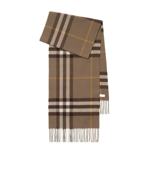 Burberry Checked Fringed-edge Scarf - Vole
