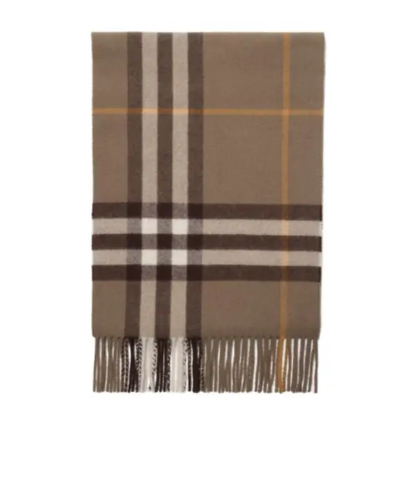 Burberry Checked Fringed-edge Scarf - Vole