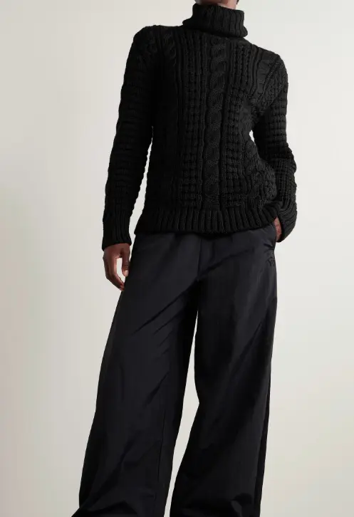 Moncler X Edward Enninful Cable Knit Turtleneck Jumper