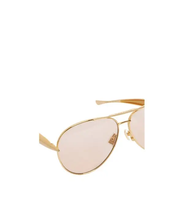 Bottega Veneta Aviator Frame Sunglasses - Nude